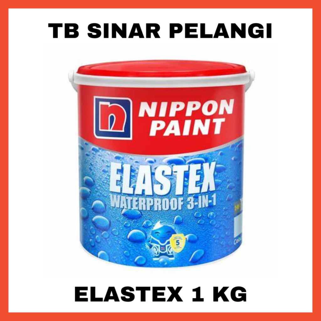 Jual Nippon Paint Elastex Ready Mix 1 Kg Cat Tembok Dinding 3 in 1 Waterproof Anti Air Berbagai ...