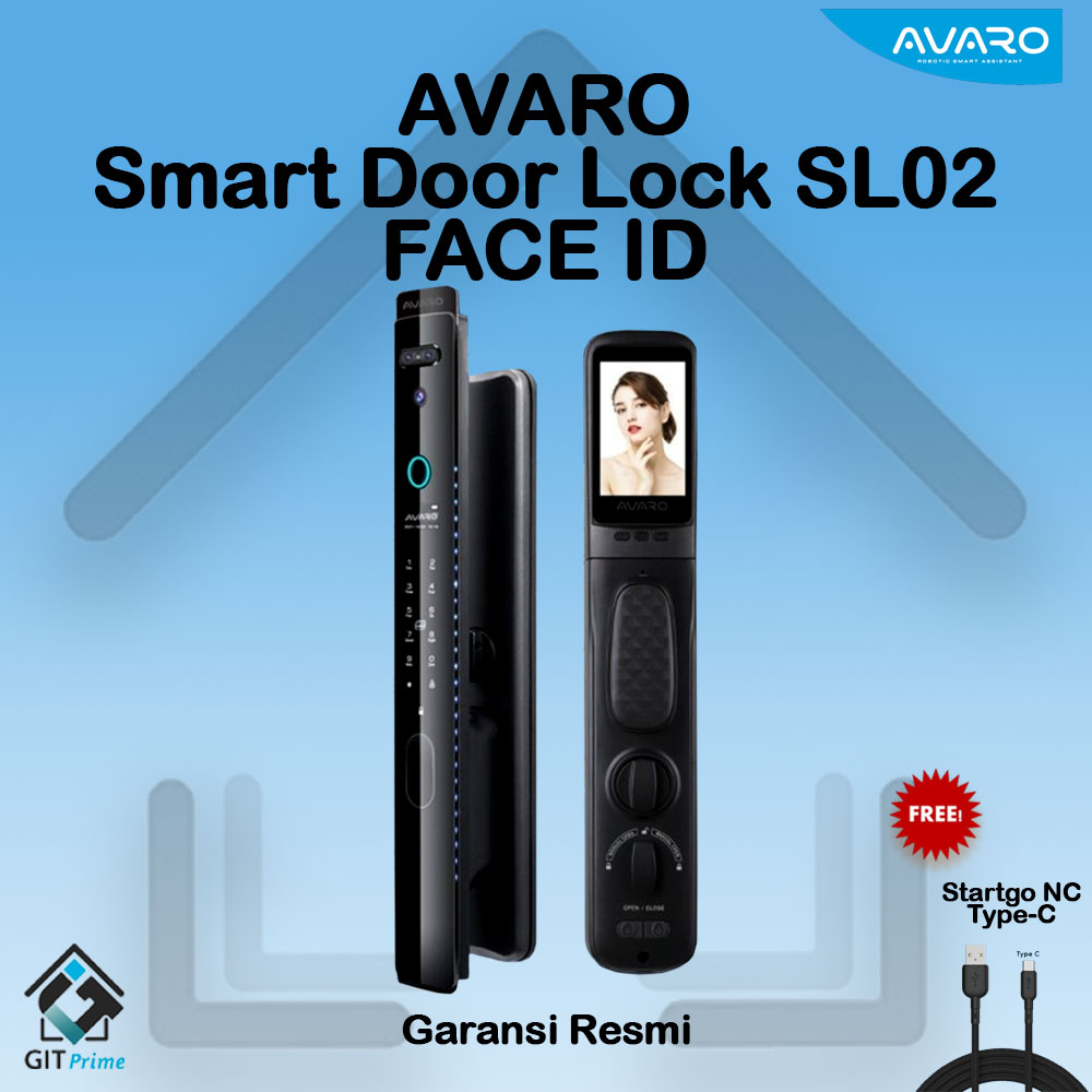 Jual AVARO SL02 Face ID Smart Door Lock Kunci Pintu Digital Garansi Resmi | Shopee Indonesia