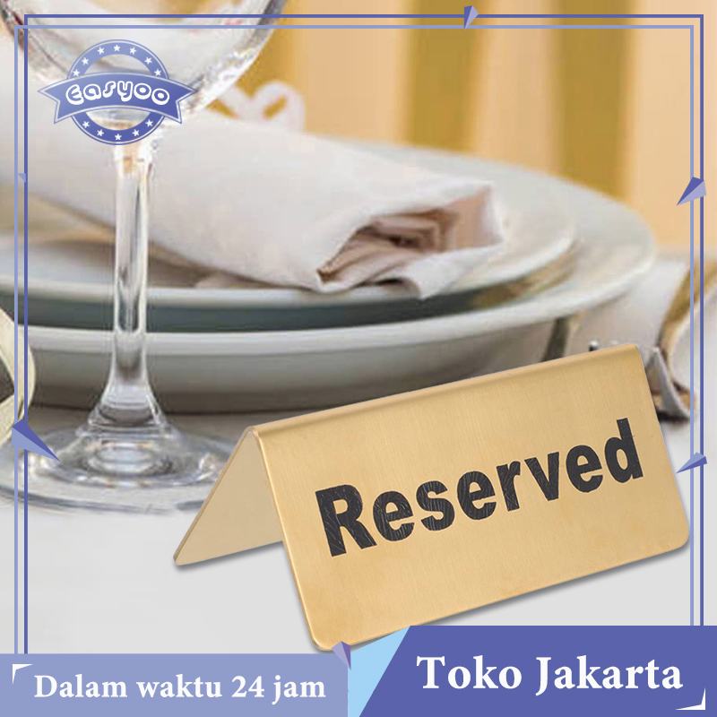 Jual Papan Meja Reserved Stainless Reserved Table Sign Papan Meja ...