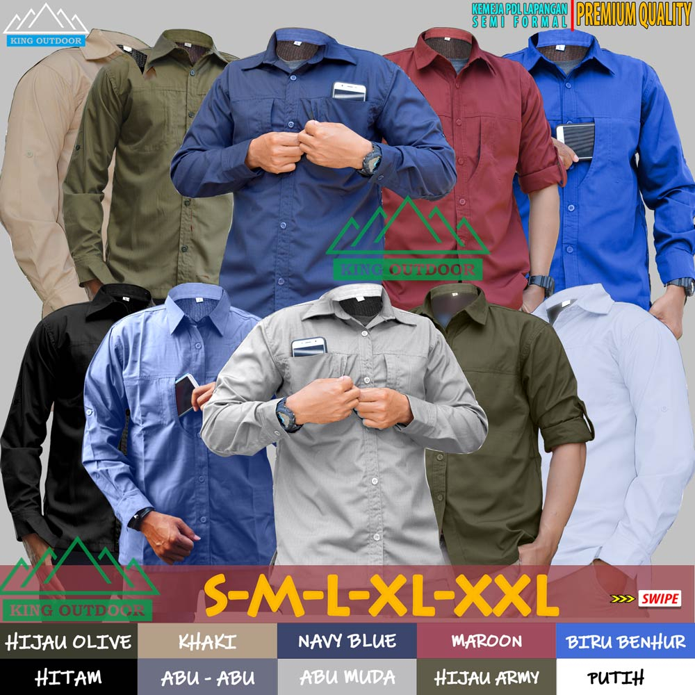 Jual KEMEJA PDL SEMI FORMAL LENGAN PANJANG | KEMEJA ORGANISASI LAPANGAN ...