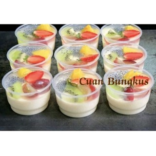 Jual Cup Puding Thinwall + Tutup 100 & 150 ml - Gelas Pudding Agar Jelly Slop 25 pcs | Shopee ...