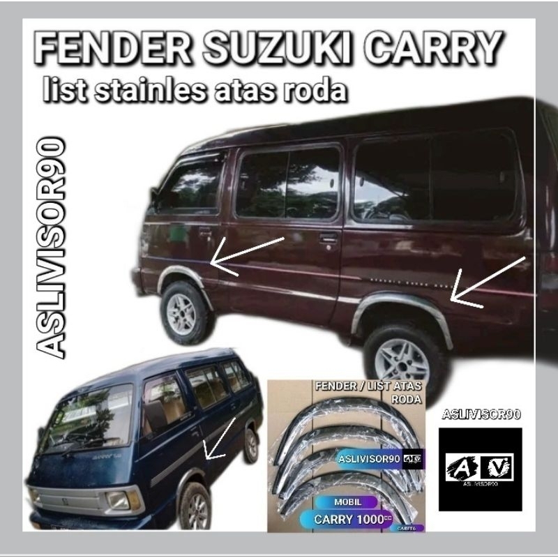 Jual fender stainles / list atas roda mobil SUZUKI CARRY EXSTRA 1000 cc ...