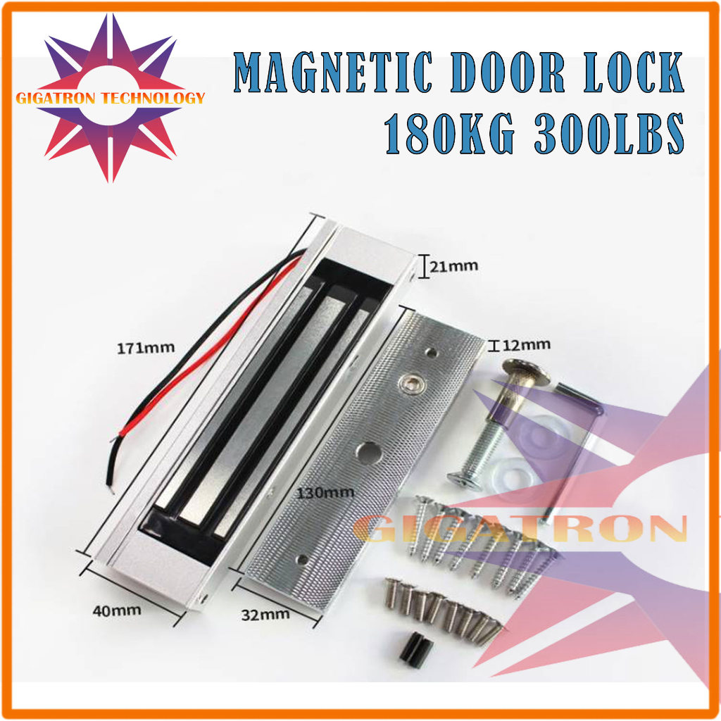 Jual Emlock Magnetic Lock Door 180kg 300LBS / Em Lock Magnetic Door Lock 300LBS 180KG Access ...