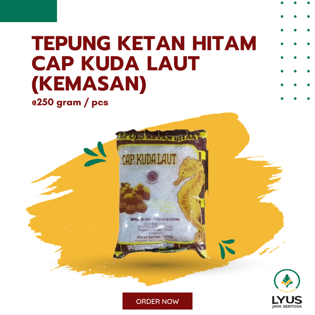 Jual Tepung Ketan Hitam Cap Kuda Laut @250g (kemasan) | Shopee Indonesia