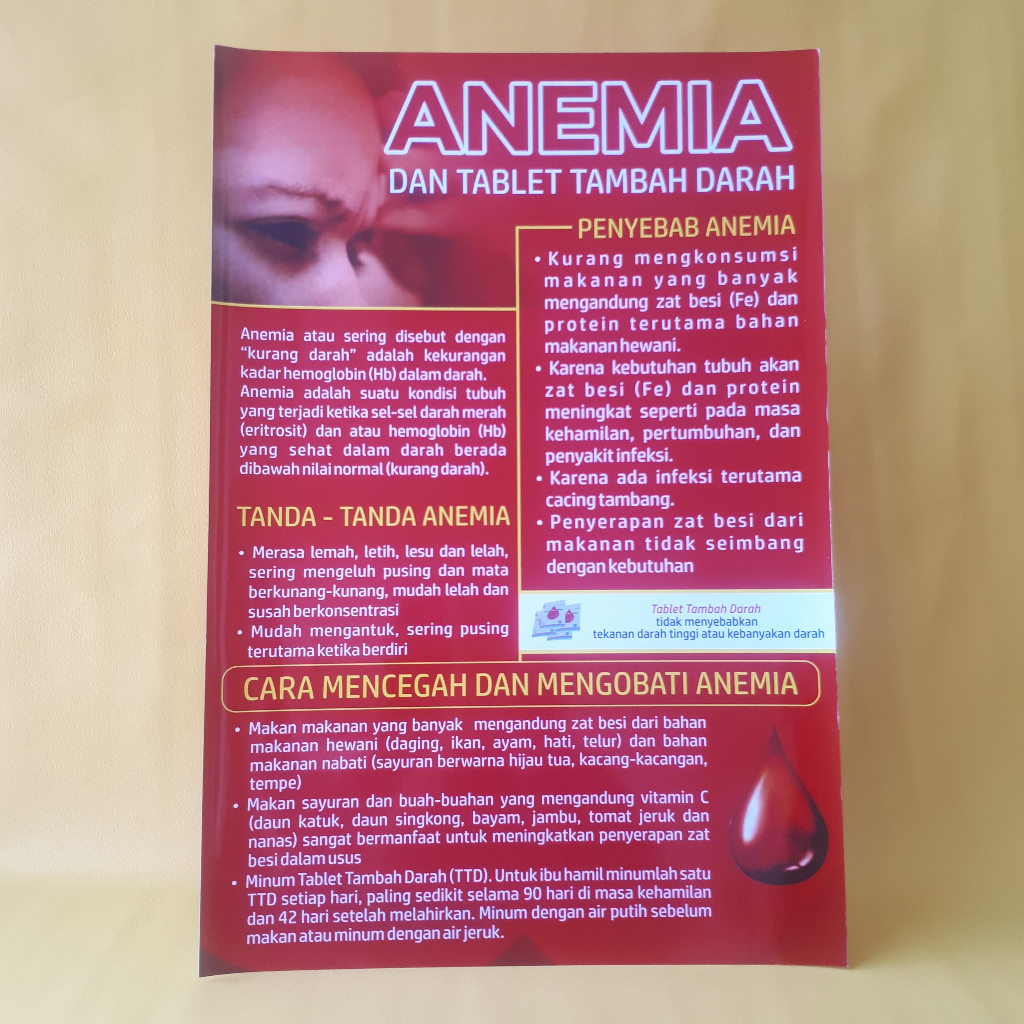 Jual Poster Penyakit | Poster Anemia | Poster Penyebab dan Cara ...