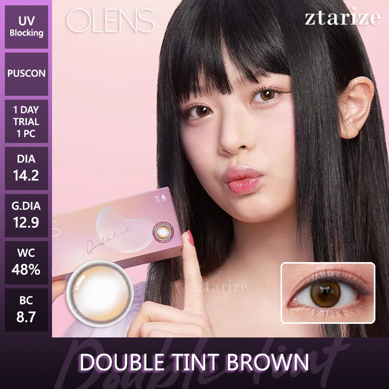 Jual ztarize - Ready Stock - Trial OLENS 🇰🇷 Double Tint Brown 1 Day ...