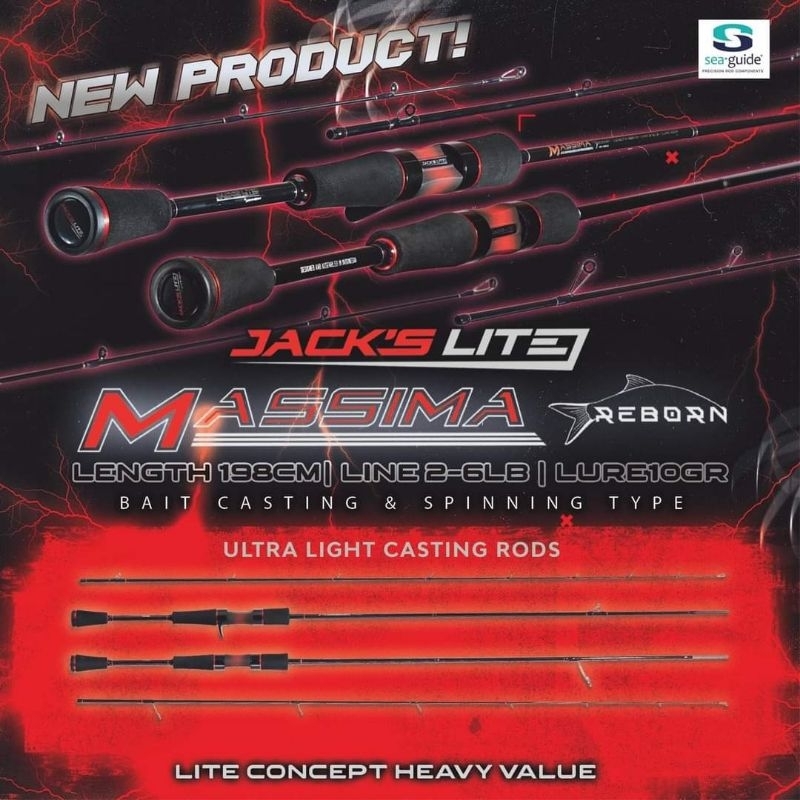 Jual Rod Massima Reborn Jack Vision Spining dan BC | Shopee Indonesia