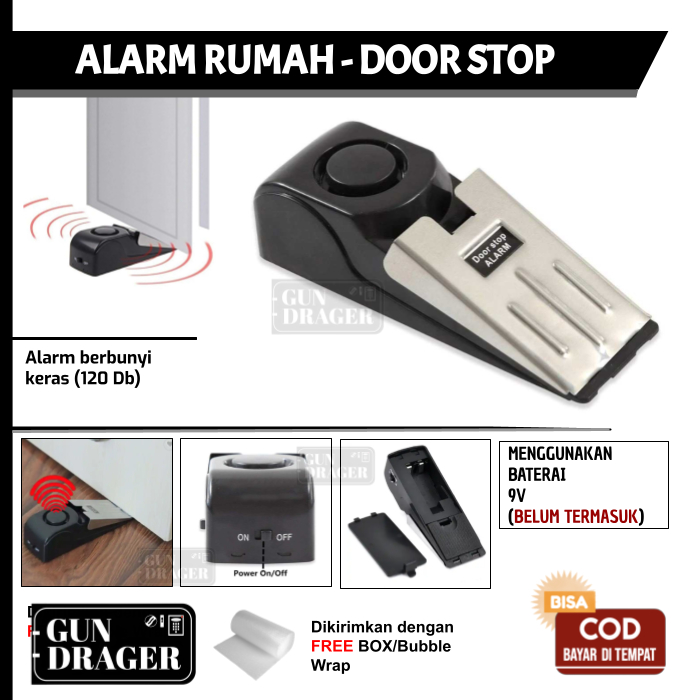 Jual Alarm Pintu Rumah Door Stop - Alarm Anti Maling | Shopee Indonesia