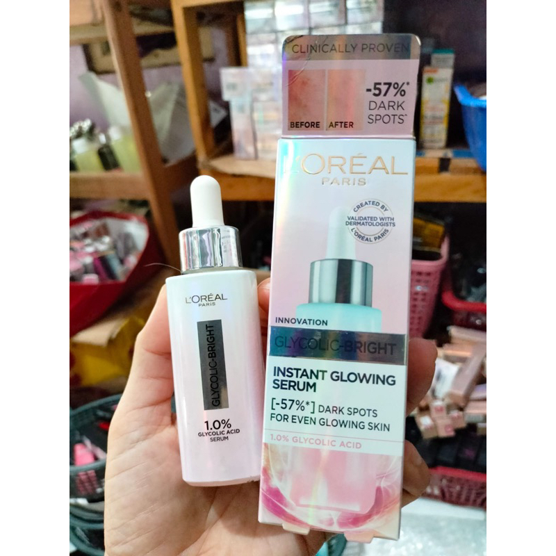 Jual loreal paris glycolic bright instant glowing face serum | Shopee ...