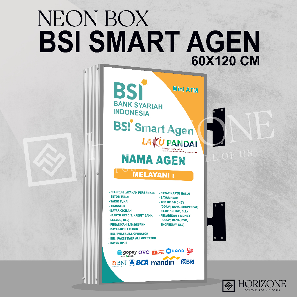 Jual NEON BOX AKRILIK BSI SMART AGEN 60X120CM | Shopee Indonesia