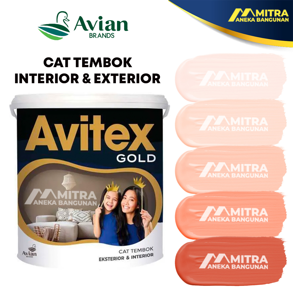 Jual CAT TEMBOK AVITEX GOLD 5 KG / AVIAN EKSTERIOR INTERIOR / ORANGE ...