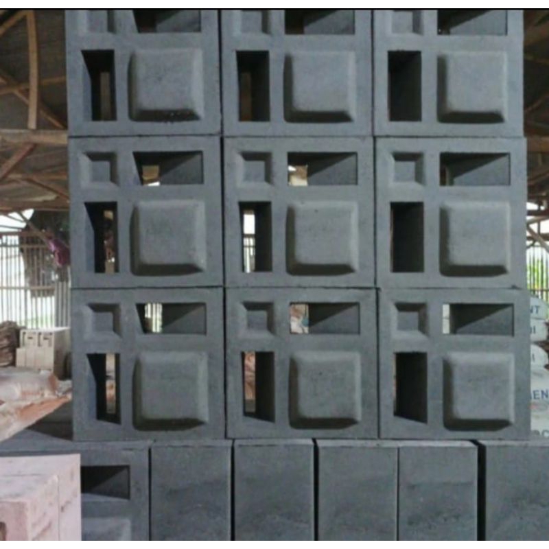 Jual Roster beton minimalis, roster motif warna abu, roster lubang ...