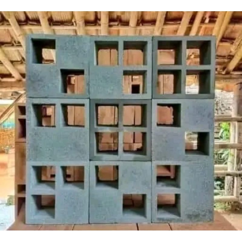 Jual Roster beton minimalis, roster motif warna abu, roster lubang ...