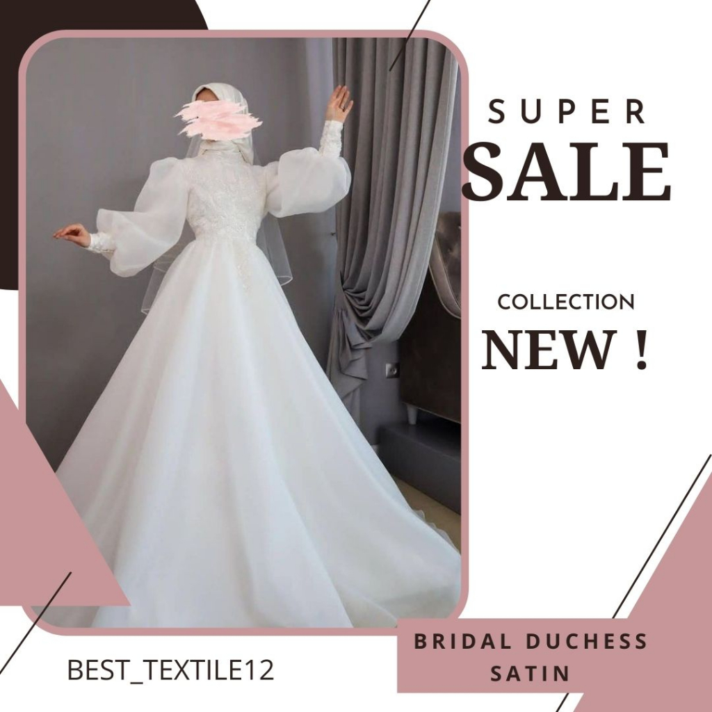 Jual Kain Satin Bridal / Satin Bridal Duchess / Kain Satin Bridal ...