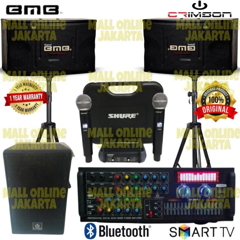 Jual Paket karaoke bmb 12 inch subwoofer aktif 12 inch sound system set ...