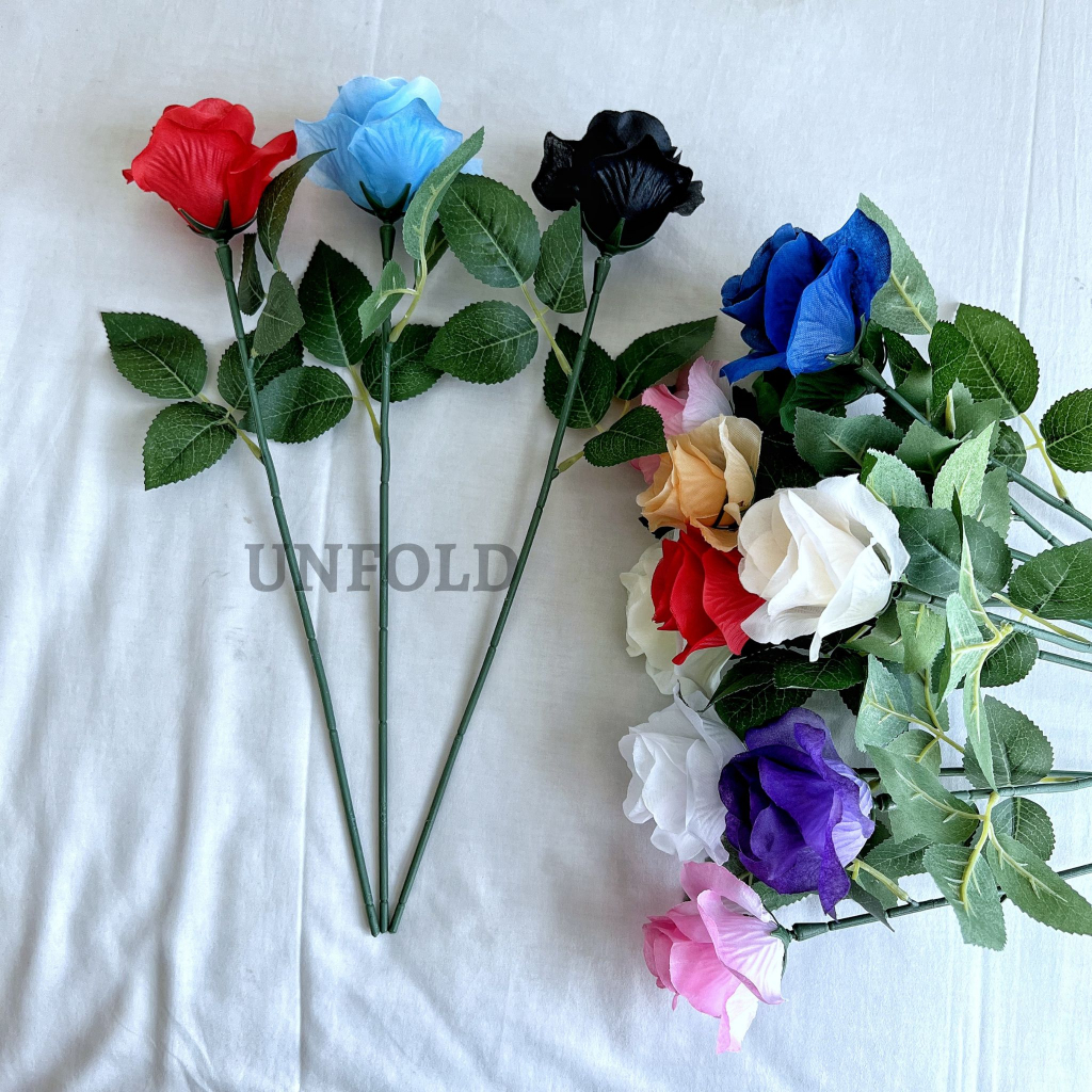 Jual Bunga Hias 1 Tangkai Mawar Artificial Dekorasi Hantaran | Shopee ...