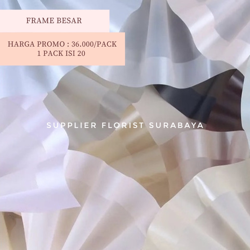 Jual [5 LEMBAR] KERTAS CELLOPHANE FRAME BESAR BOLD FRAME WRAPPING PAPER ...