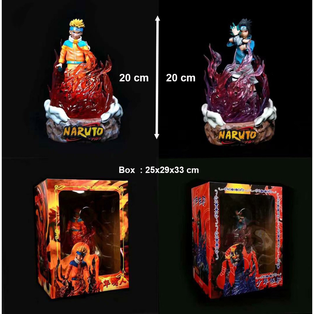 Jual Naruto Sasuke Uchiha GK Luminous Juvenile Scene Action Figure ...