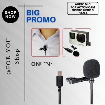 Jual MIC CLIP ON HERO 4 EXTERNAL GOPRO HERO 3 MICROPHONE HERO 4 GO PRO ...