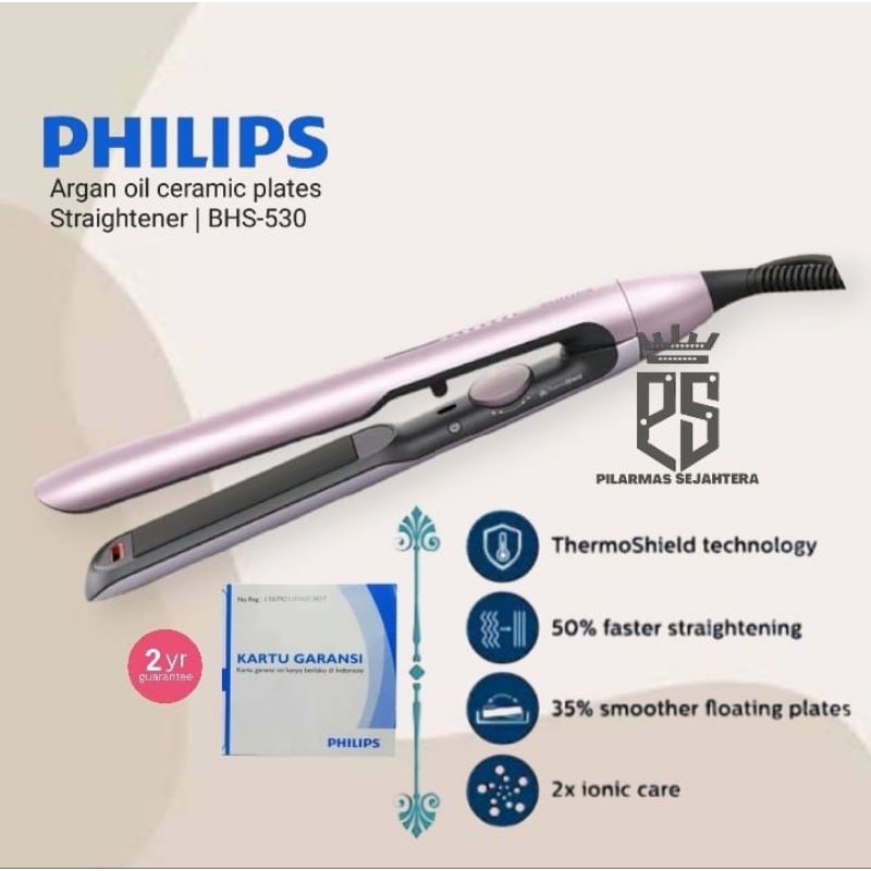 Jual catokan PHILIPS BHS530 Argan oil catok PHILIPS pelurus rambut BHS ...