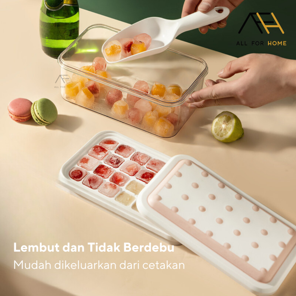 Jual AFH ASAHI - Cetakan Es Batu Kotak Ice Cube Container Wadah ...