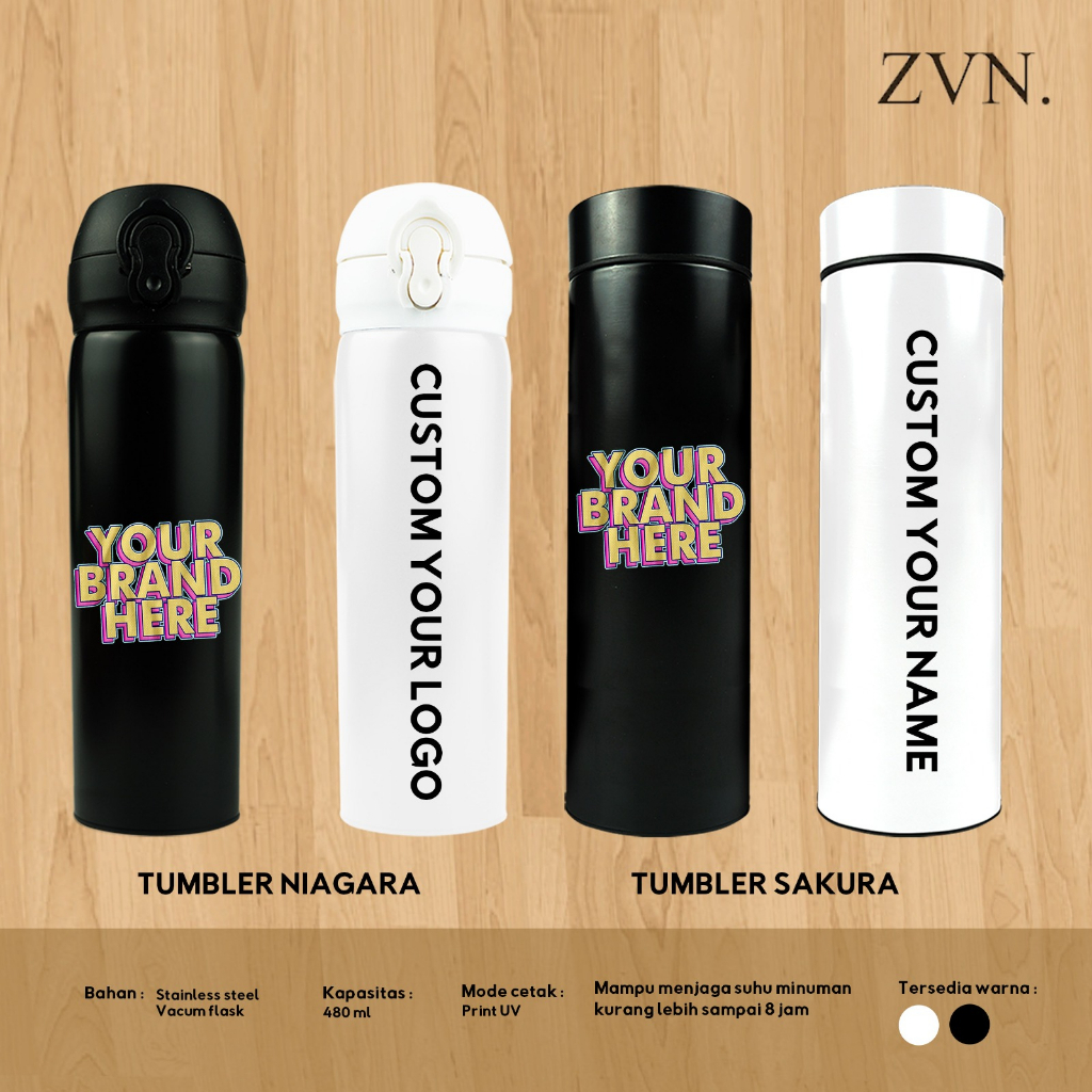Jual CUSTOM BOTOL MINUM TUMBLER SAKURA & NIAGARA DESIGN BEBAS - ZVN ...