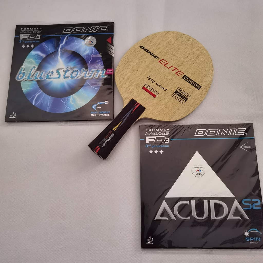 Jual DONIC - Bat tenis meja pingpong Donic Elite Carbon plus rubber Set | Shopee Indonesia
