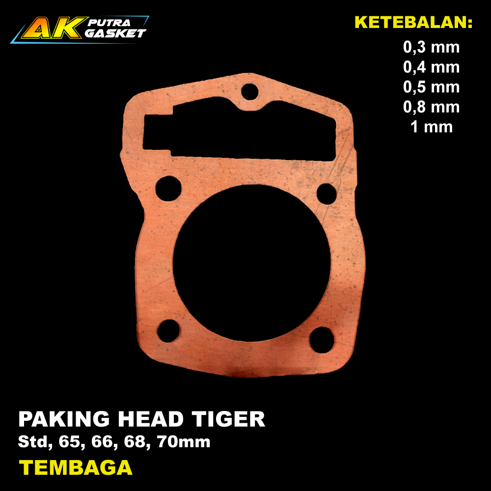 Jual Paking Head Tembaga Honda Tiger Diameter Std, 65, 66, 68, 70 mm ...