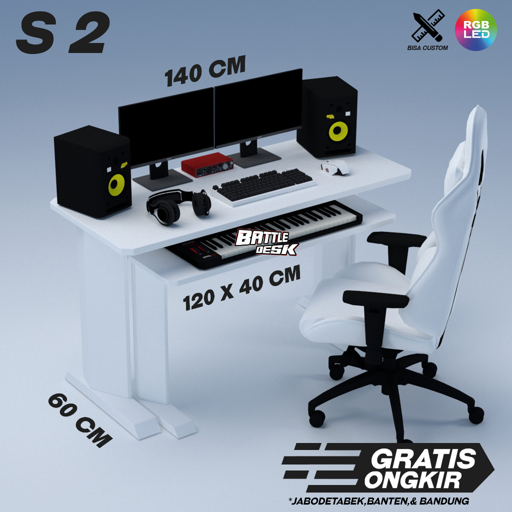 Jual BATTLEDESK S2 - Meja Recording desk Studio Musik Rekaman Producer ...