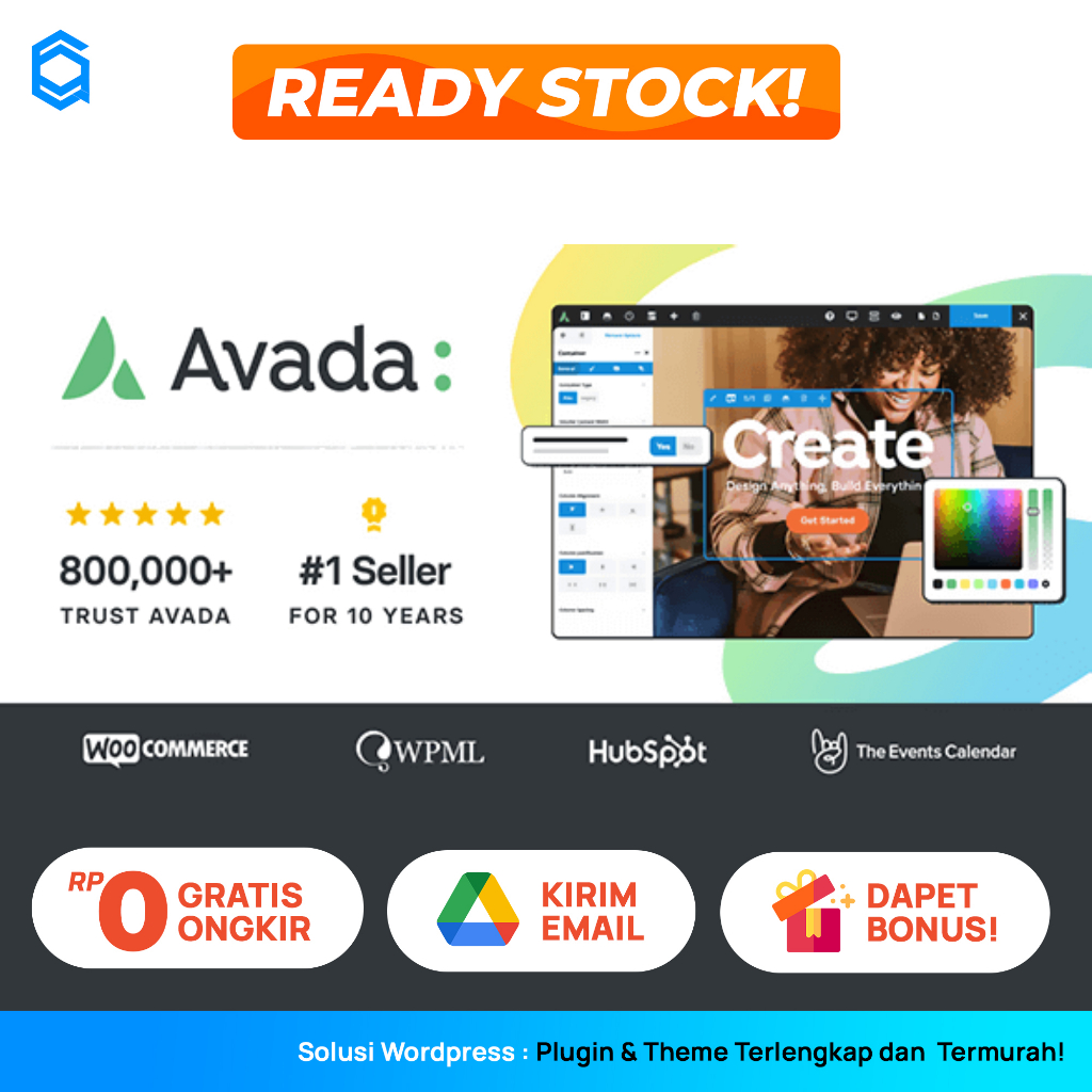 Jual Avada Theme Premium Wordpress Responsive Multi-Purpose Unlimited Domain | Shopee Indonesia