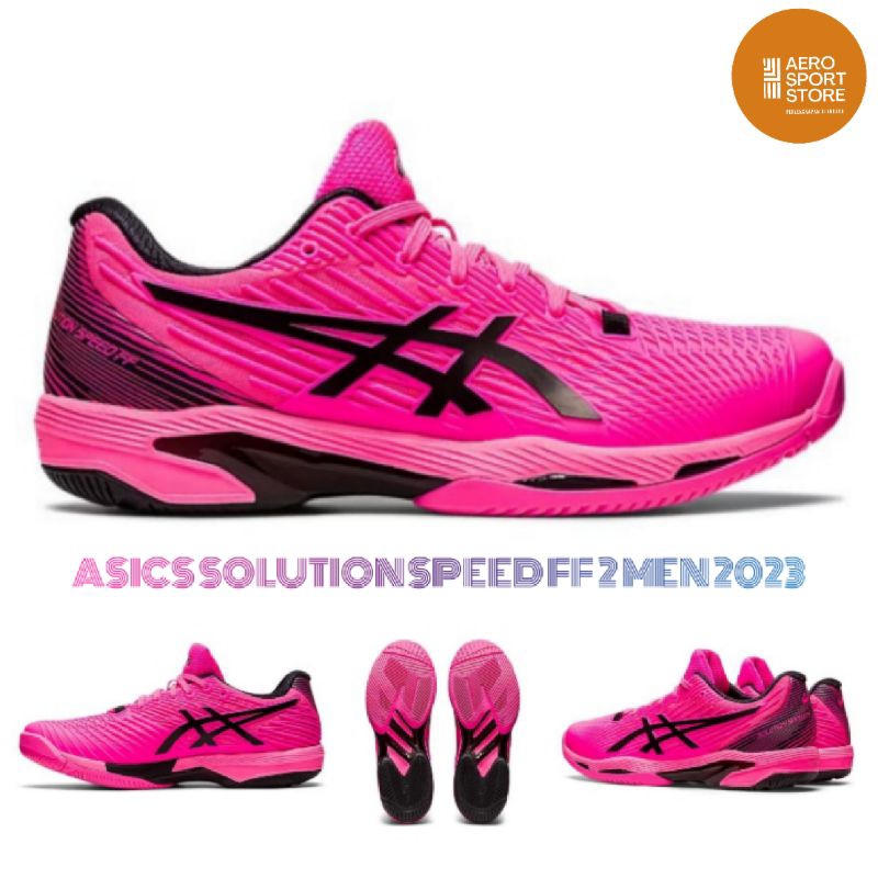 Jual [ SEPATU TENIS LAPANGAN ASICS SOLUTION SPEED FF 2 MEN 2023 - BLACK HOT PINK ] | Shopee ...
