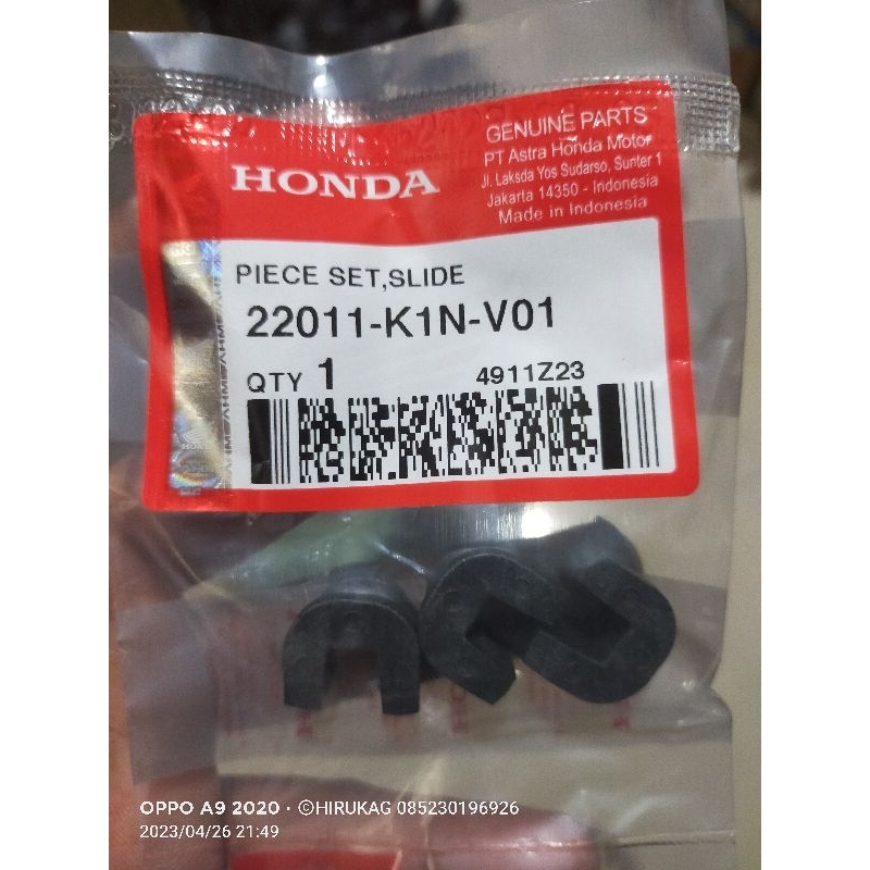 Jual 22011-K1N-V01 HGP AHM 100% ORIGINAL PIECE SLIDE PCX 160 NEW VARIO ...