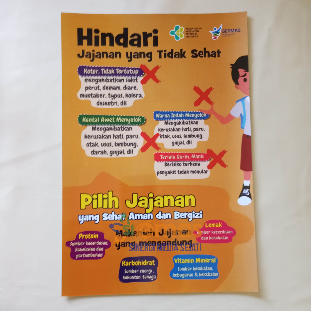 Jual Poster Kesehatan | Poster Jajanan Sehat | Poster Keamanan Pangan ...