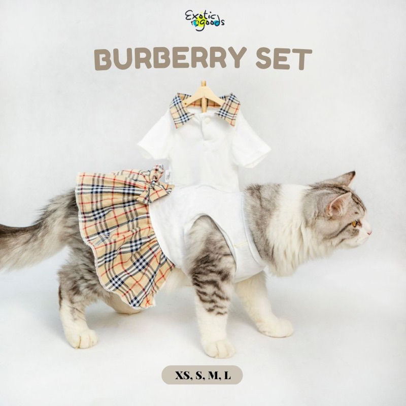 Jual BURBERRY COUPLE SET BAJU ANJING BAJU KUCING DRESS ANJING DRESS KUCING BAJU PESTA ANJING ...