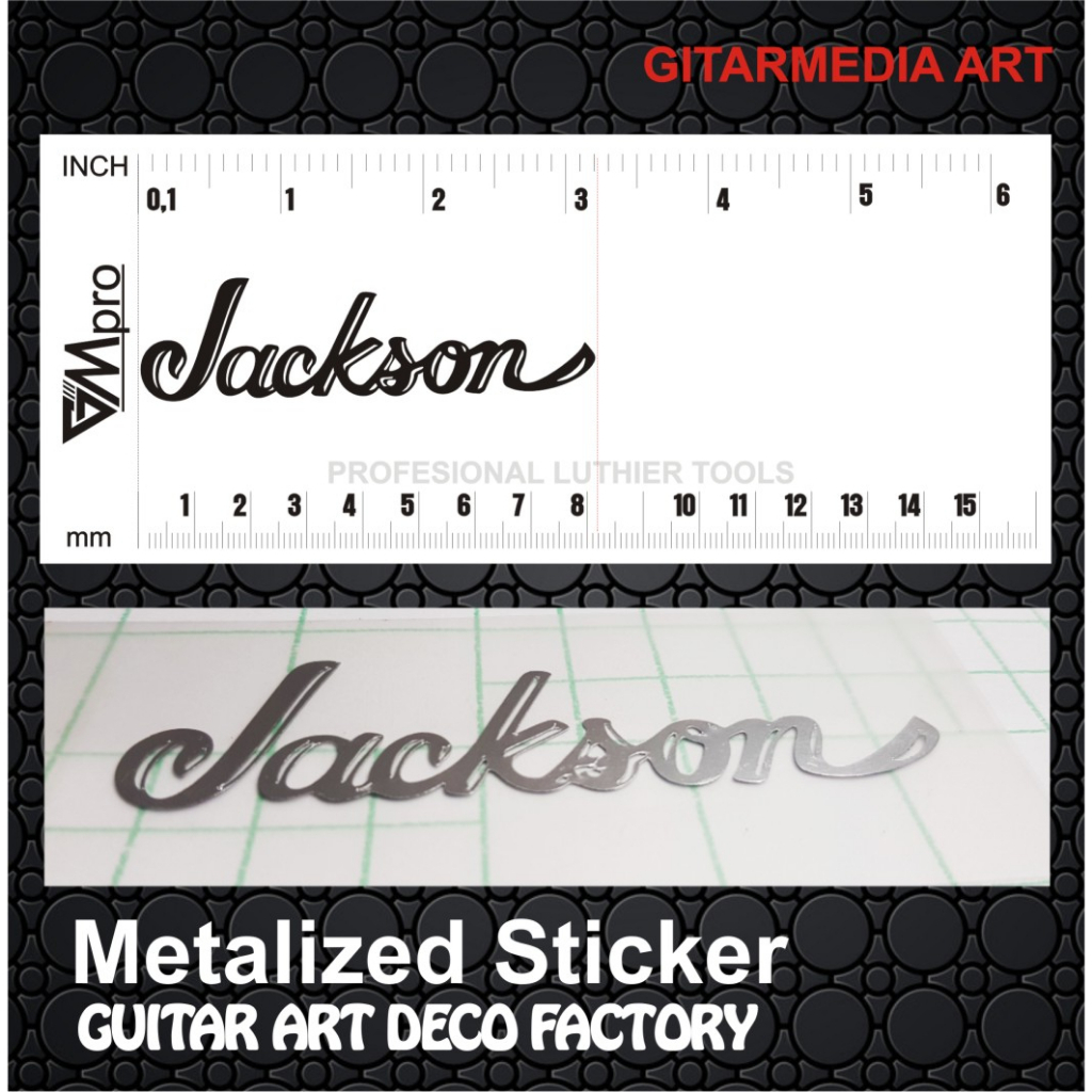 Jual decal logo gitar jackson - Sticker logo head stock gitar Jackson ...