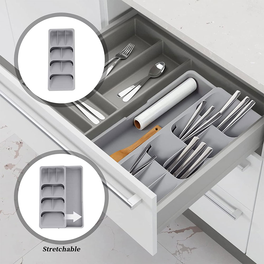 Jual Rak Organizer Dapur Tempat Sendok Garpu Tableware Storage Box ...