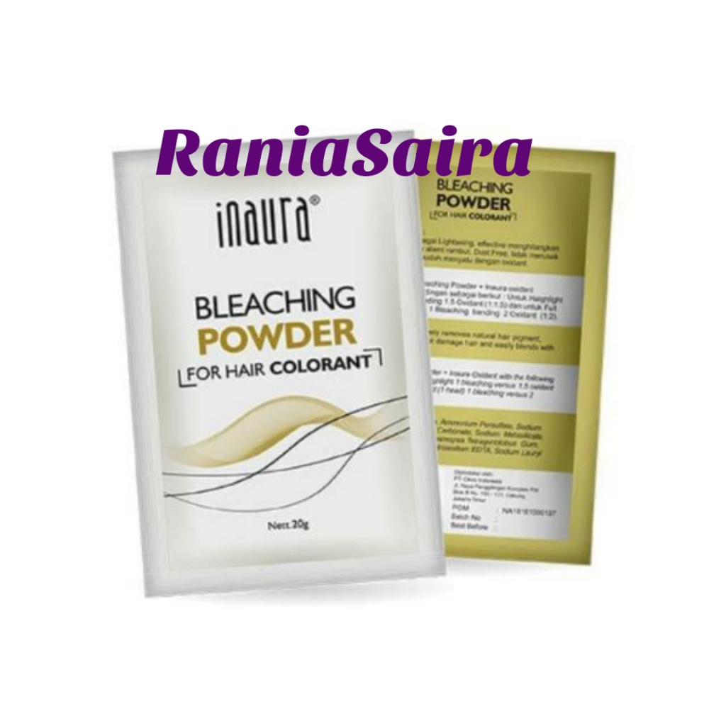 Jual INAURA Bleaching Powder 20gr Sachet (SATUAN) Hair Coloring Rambut ...