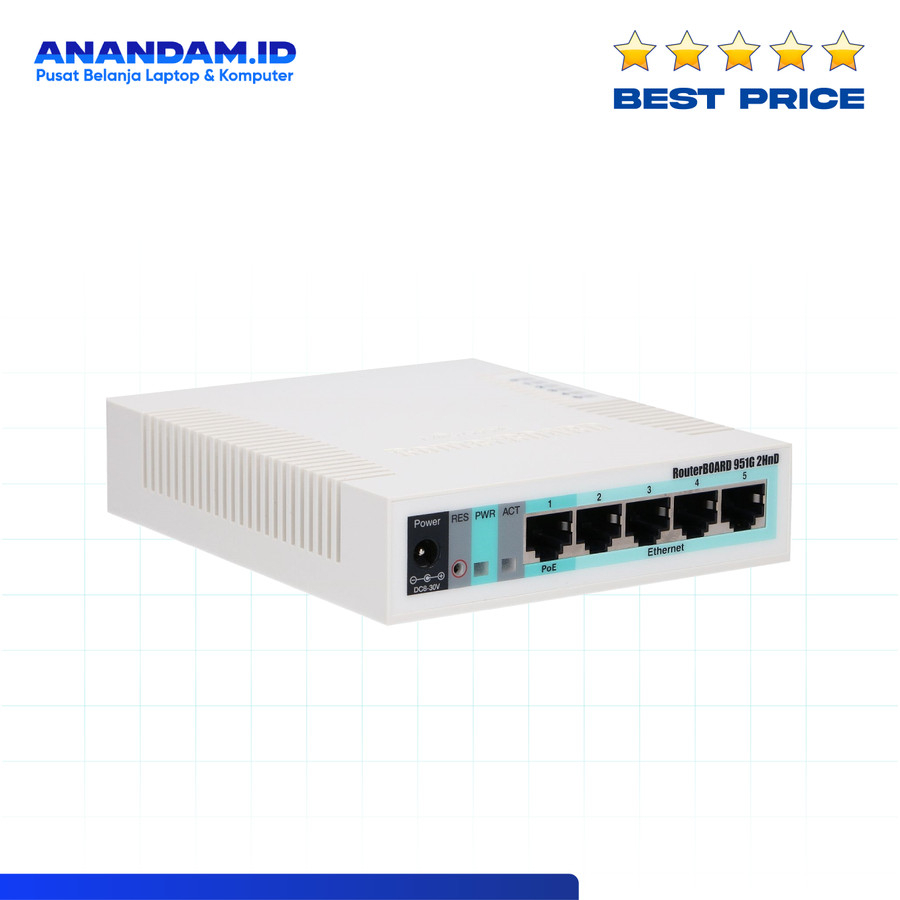 Jual MikroTik RB 951 G 2HnD RB951G-2HND Wireless Router 5 Port Gigabit ...