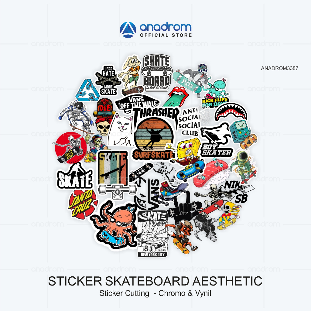 Jual Sticker Skateboard Aesthetic | Sticker Keren Aesthetic | Anadrom ...