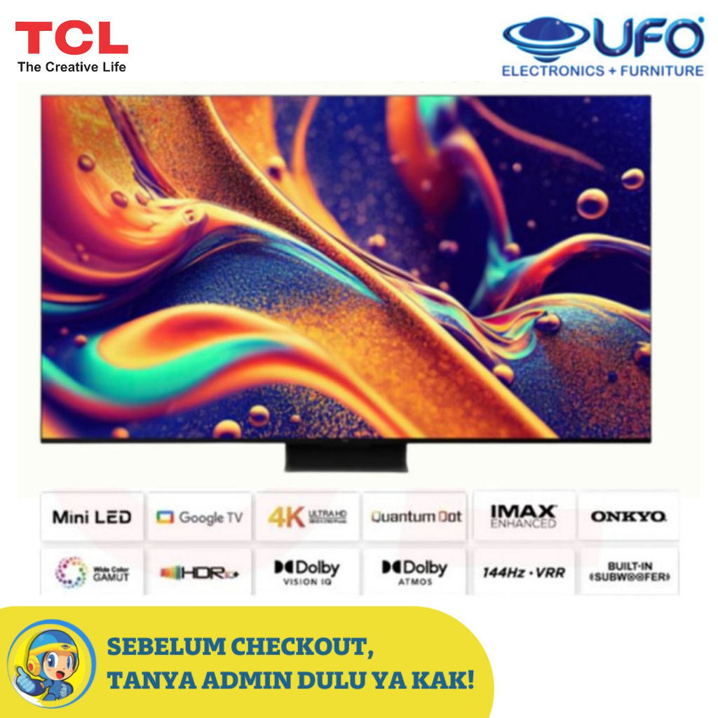 Jual TCL 55C845 MINI LED TV ANDROID 13 GAME MASTER 144HZ DLG ONKYO ...