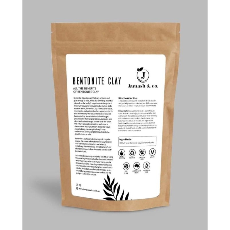Jual 100% Organic Australian Bentonite Clay Food Grade Powder (1kg ...