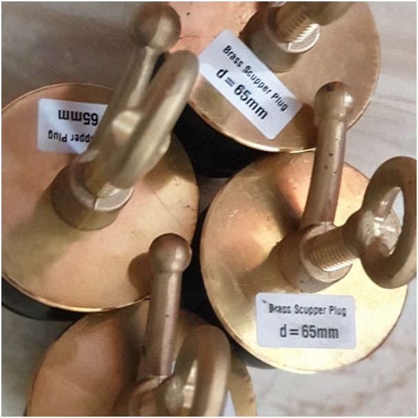 Jual brass scupper plug deck rubber 65mm-85mm IMPA 232483,penutup kuningan | Shopee Indonesia