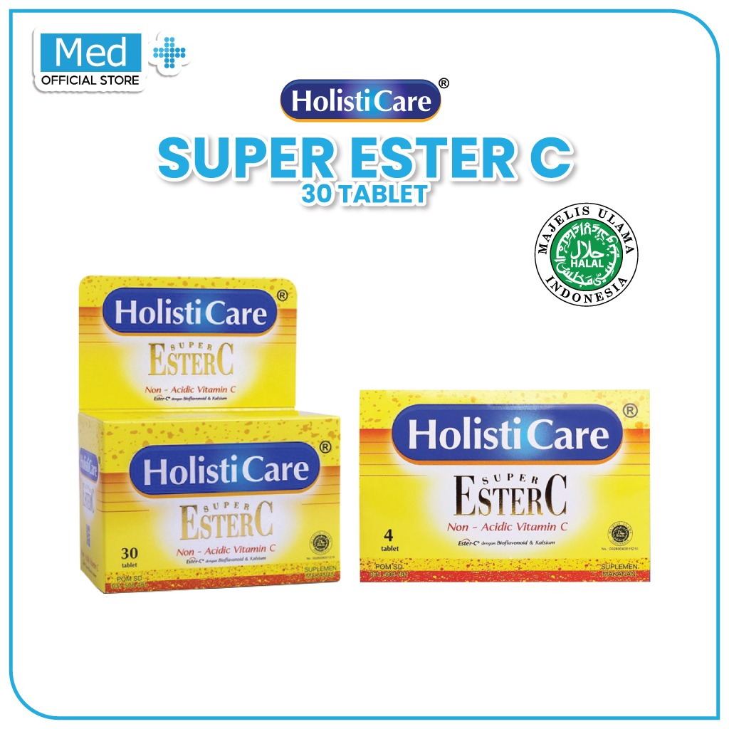 Jual Med+ Holisticare Super Ester C Vitamin C Tablet / Vitamin C ...