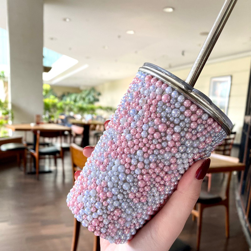 Jual Tumblr Bling | Stainless Steel (FULL RHINSTONE) | Shopee Indonesia