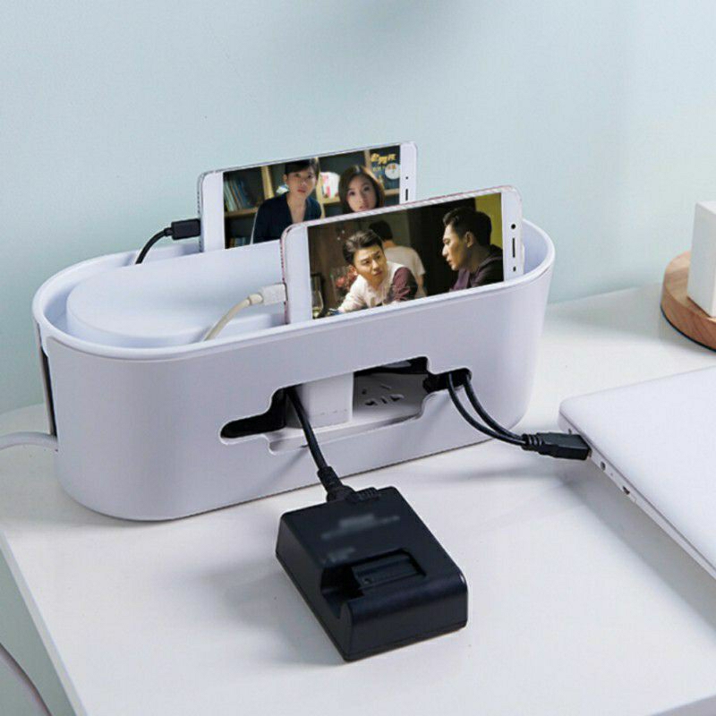 Jual Kotak Wadah Tempat Organizer Kabel Charger Wire Cable Management ...