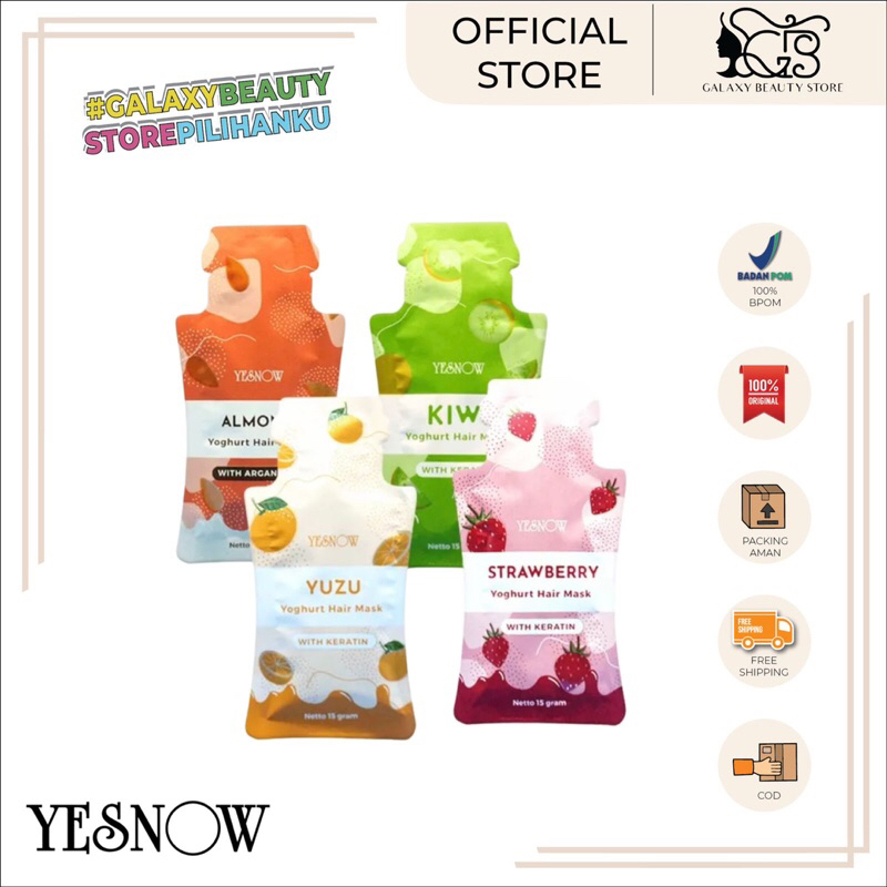 Jual YESNOW YOGHURT HAIR MASK WITH KERATIN / Masker Rambut Murah | Shopee Indonesia