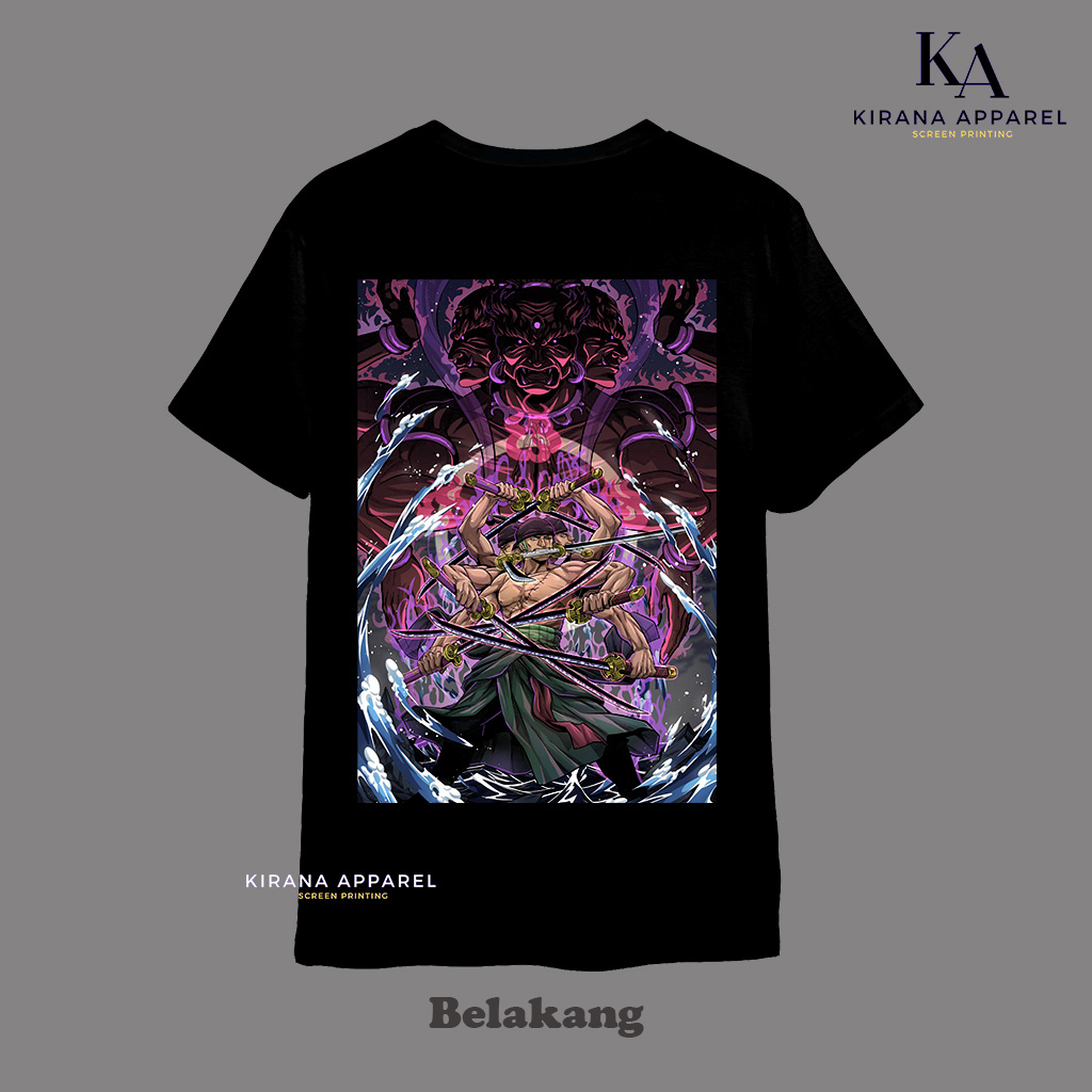 Jual Kaos Sablon | Anime | Onepiece | Roronoa Zoro | Kaos DTF | Shopee ...