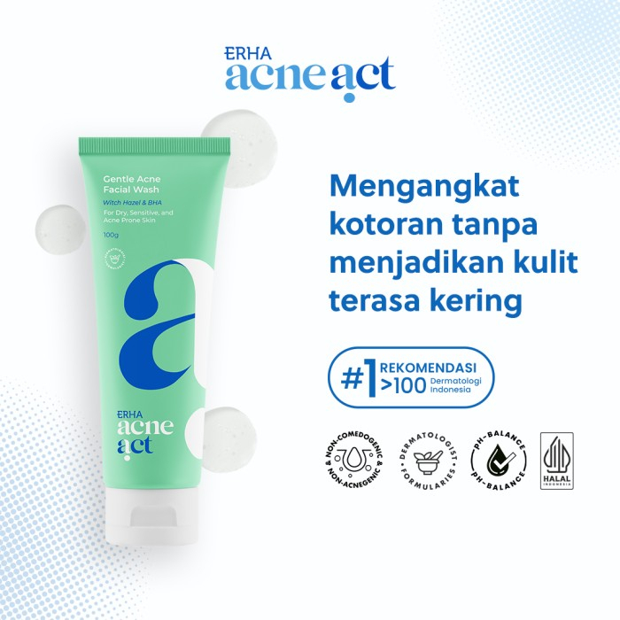 Jual ERHA ACNEACT WITCH HAZEL & BHA GENTLE ACNE FACIAL WASH | SABUN ... Jual ERHA ACNEACT WITCH HAZEL & BHA GENTLE ACNE FACIAL WASH | SABUN ...