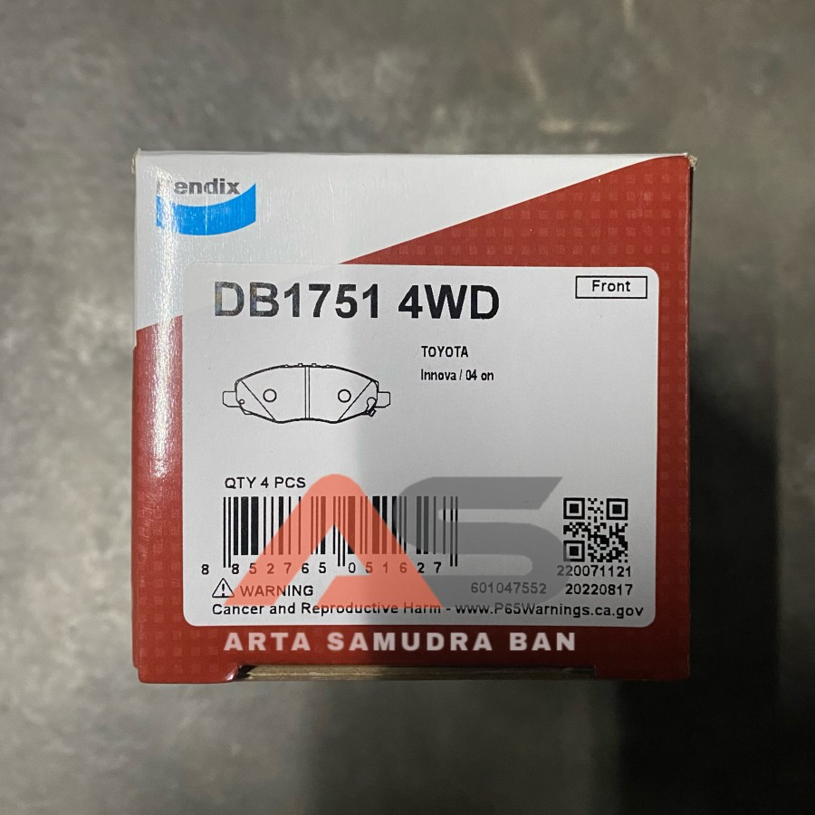 Jual Kampas Rem / Brake Pad Bendix 4WD DB1751 Innova 2004 - 2015 Depan | Shopee Indonesia