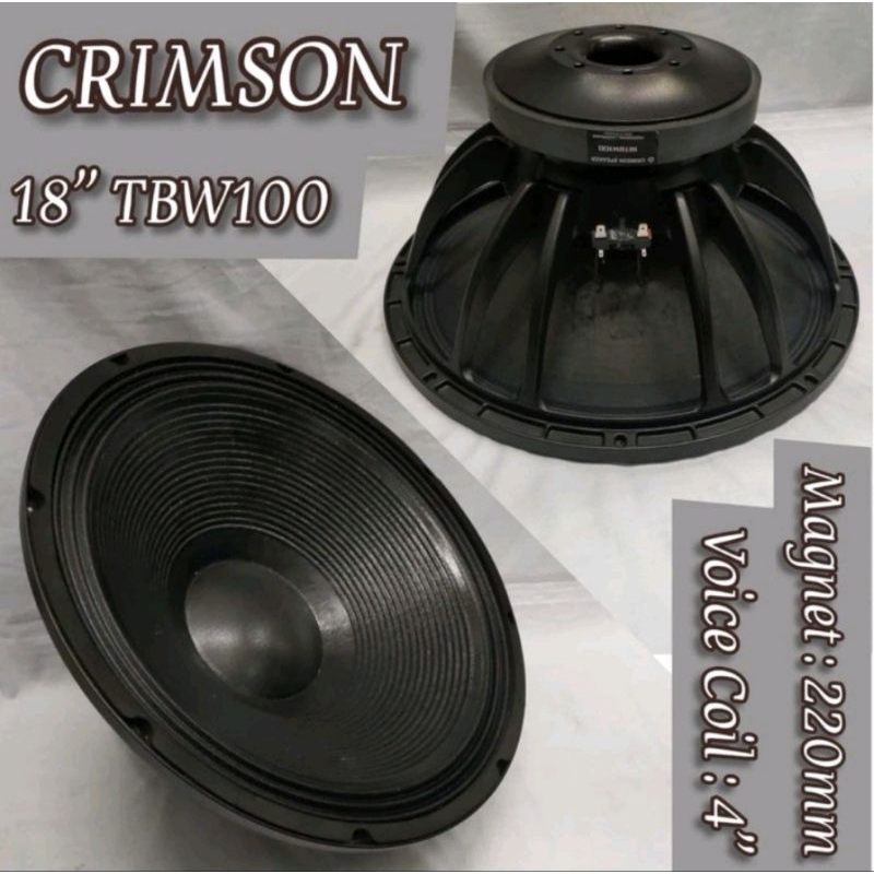 Jual SPEAKER KOMPONEN CRIMSON 18 TBW100 CRIMSON 18 TBW 100 ORIGINAL 18 INCH | Shopee Indonesia